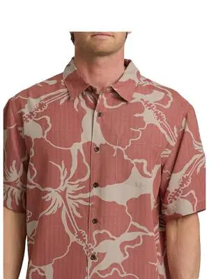 QUIKSILVER WATERMAN Bay Breeze Wm Ss Short Sleeve Shirt - Marsala