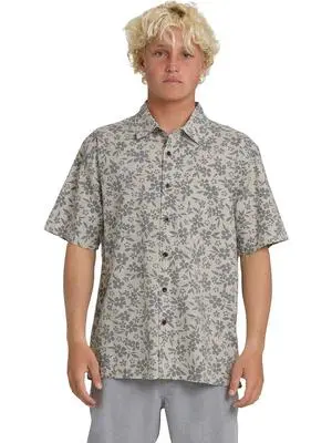 QUIKSILVER WATERMAN Flower Field Wm Ss Short Sleeve Shirt - Moonbeam