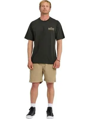 QUIKSILVER WATERMAN Off The Grid Qmt0 Short Sleeve Shirt - Phantom