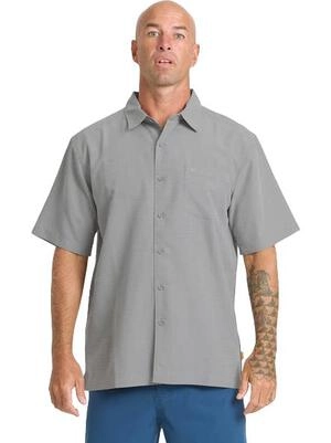 QUIKSILVER WATERMAN Centinela Short Sleeve Shirt Gray