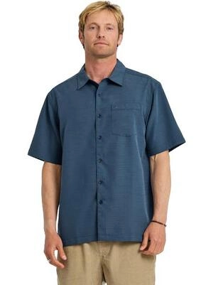 QUIKSILVER WATERMAN Centinela Short Sleeve Shirt Navy