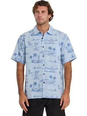 QUIKSILVER WATERMAN Sail Away Wm Ss Short Sleeve Shirt - Skyway