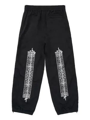 RtA Nixon Placed Paisley Print Nylon Joggers - Black Paisley
