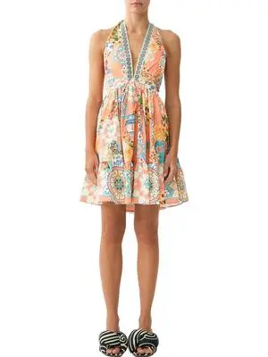 Camilla Ruffle Hem Halter Short Dress - Meet Me In Mallorca