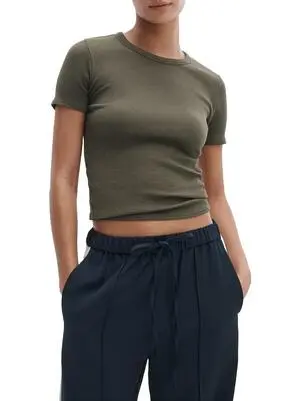 Rag & Bone Essential Ribbed T-shirt - Dark Olive
