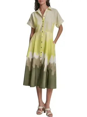 Dkny Printed Shirtdress - Daybreak Haze
