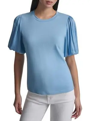Dkny Mixed Media Top Sky