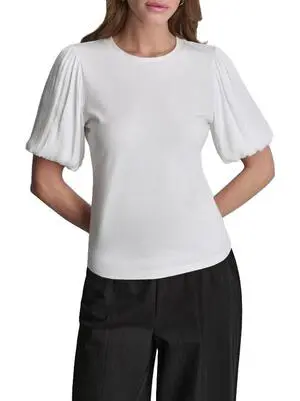 Dkny Mixed Media Top - White