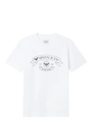 Emporio Armani Jersey T-shirt With Print - White