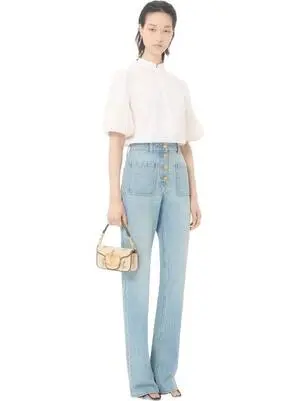 Valentino Garavani Locò Small Linen Shoulder Bag With Embroidery - Multicolor