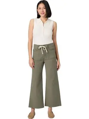 Paige Ari Petite Wide Leg Pant - Green