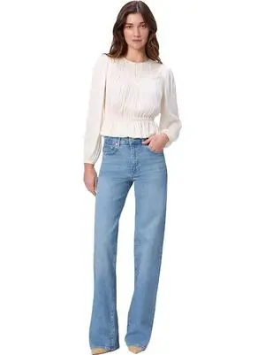 Paige Sasha Wide Leg Jean - Blue / Multicolor