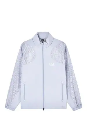 EA7 Full-zip Jacket In Ventus7 Technical Fabric - Blue
