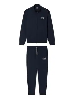 Emporio Armani Visibility Pure Cotton Zip-up Tracksuit - Navy