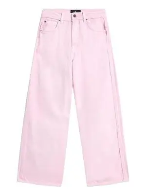7 For All Mankind Stovepipe Straight Ankle Jeans - Pink