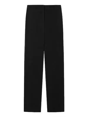 Emporio Armani Washed Twill Side-pleat Trousers - Black