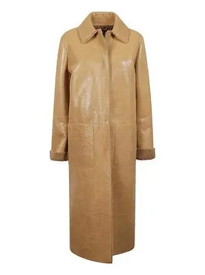 Fendi Leather Coat - Beige