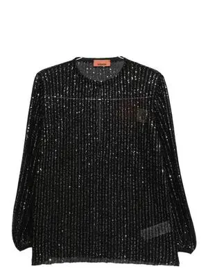 Missoni Cut-out Sequined Blouse - Black