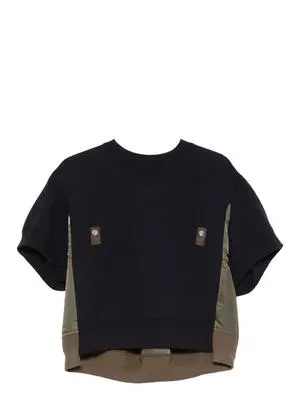 Sacai Cotton Blend Sweater - Green