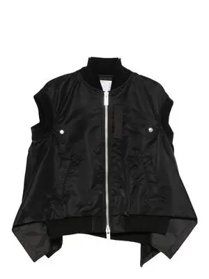 Sacai Nylon Zipped Vest - Black