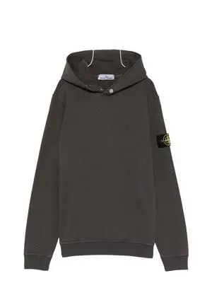 Stone Island Logo Cotton Hoodie - Green