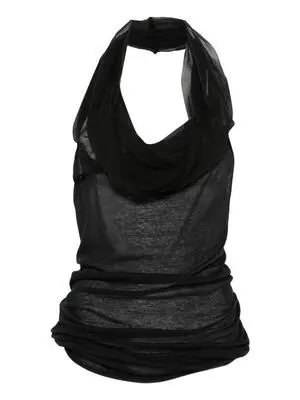 Rick Owens Cotton Tank Top - Black