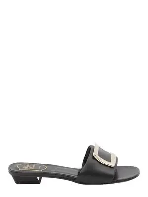 ROGER VIVIER Leather Sandals - Black