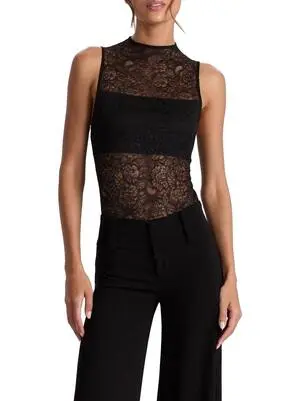 Alice + Olivia Nichol Lace Bodysuit - Black