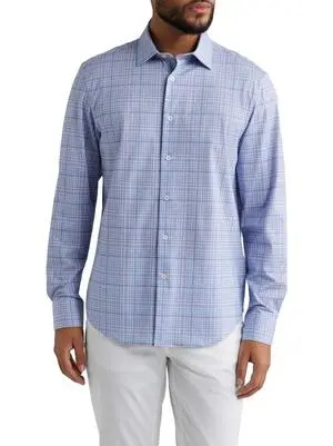 Bugatchi James Ooohcotton® Plaid Button-up Shirt Lilac