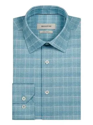 Bugatchi James Ooohcotton® Check Print Button-up Shirt - Teal