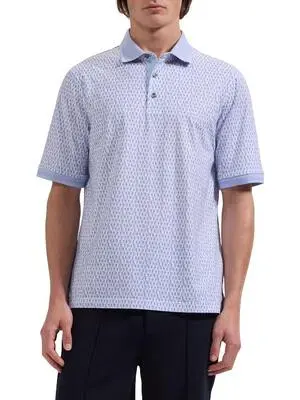 Bugatchi Vance Ooohcotton® Golfer Print Polo - Lavender