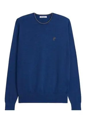ASHWORTH GOLF Extrafine Merino Crewneck Sweater - Ocean
