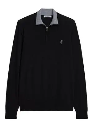 ASHWORTH GOLF Extrafine Merino 1/4 Zip Sweater Black