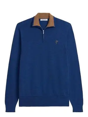 ASHWORTH GOLF Extrafine Merino 1/4 Zip Sweater - Ocean