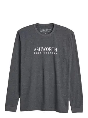 ASHWORTH GOLF Ls Label Tee - Charcoal