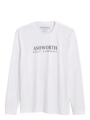 ASHWORTH GOLF Ls Label Tee - White