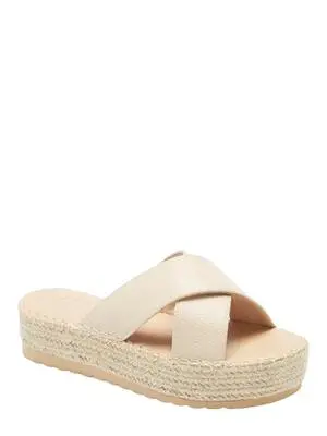Matisse Beach Cove Platform Slide Sandal - Natural Synthetic