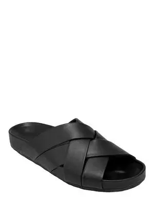 Aerosoles Lecco Woven Slide Sandal - Black Fx Nappa