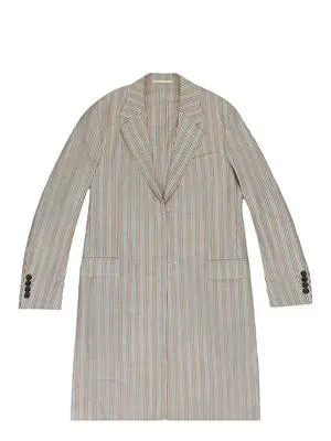 LANVIN Striped Show Coat - Brown