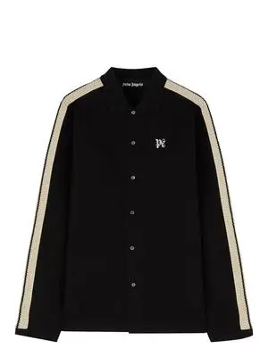 Palm Angels Monogram Piquet Track Shirt - Black