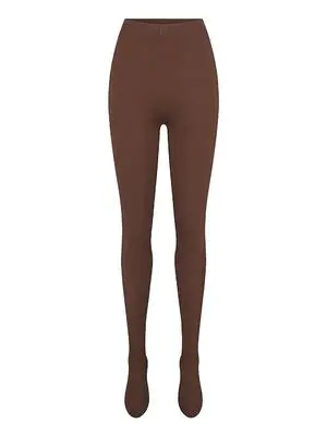 NIKESKIMS Matte Footsie Grip Legging 'dark Sepia - Brown
