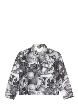 VALE FOREVER X X Dan Witz Moshpit Trucker Jacket - White