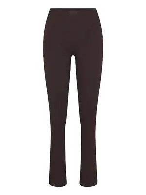 NIKESKIMS Matte High-waisted V-panel Straight Leggings 'dark Sepia - Brown