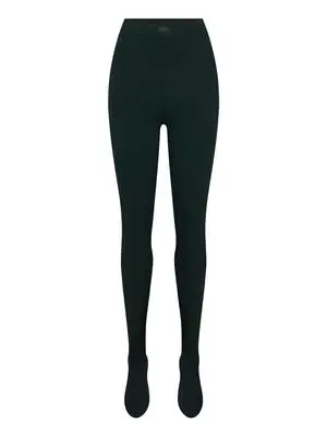 NIKESKIMS Matte High-waisted Footsie Grip Leggings 'dark Teal/dark Teal - Blue