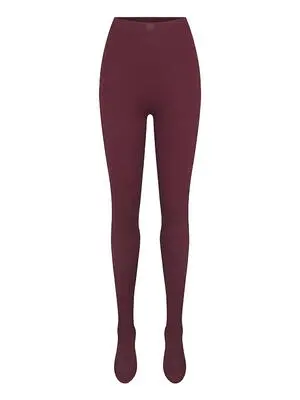 NIKESKIMS Matte Footsie Grip Legging 'currant - Red