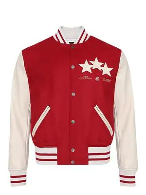 Amiri Stars Varsity Jacket - Red