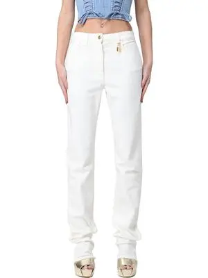 Elisabetta Franchi Straight Leg Jeans - White