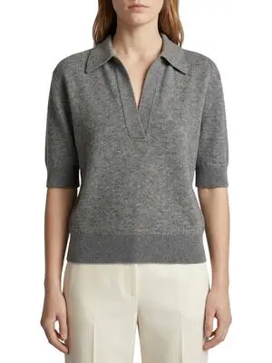 Khaite Knit Polo Shirt - Grey