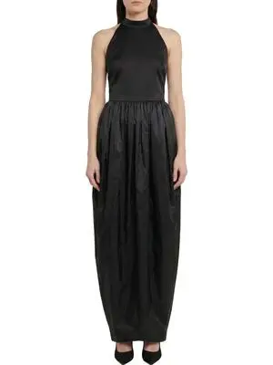 ROTATE BY BIRGER CHRISTENSEN Halter Neck Dress With Full Skirt - Black