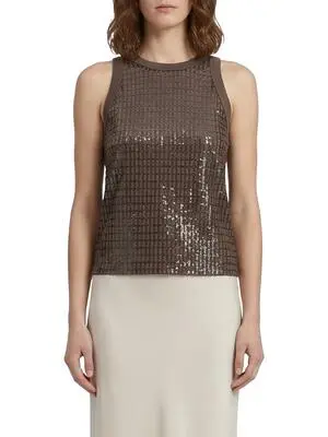 Brunello Cucinelli Ribbed Tank Top - Brown